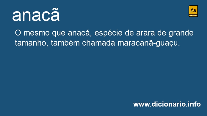Significado de Anacã