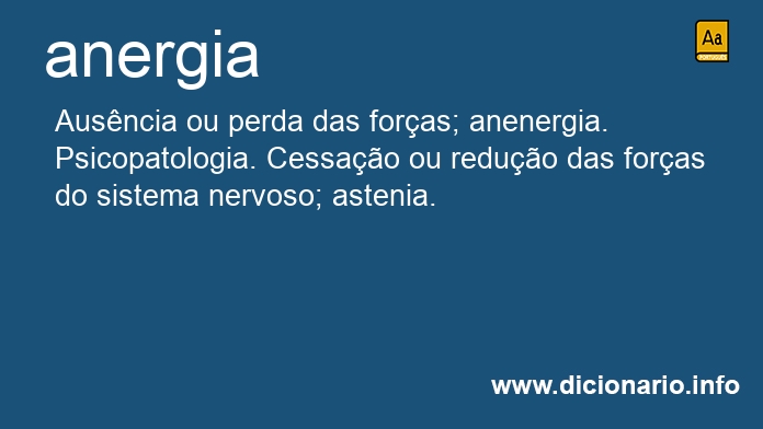 Significado de Anergia