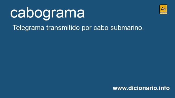 Significado de Cabograma