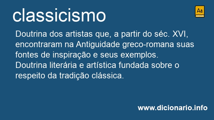 Significado de Classicismo
