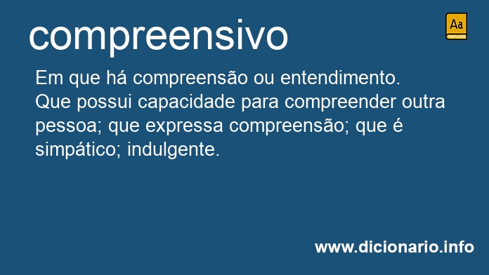 Significado de Compreensividade