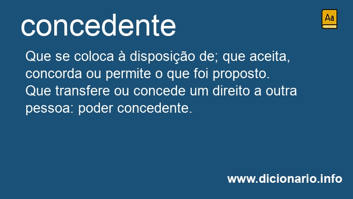 Significado de Concedente