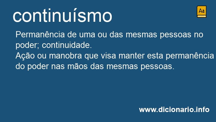 Significado de Continuísmo