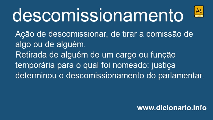 Significado de Descomissionamento