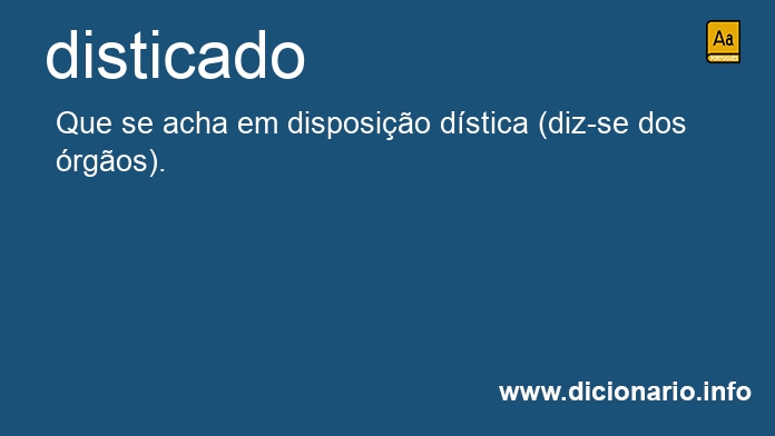 Significado de Disticado