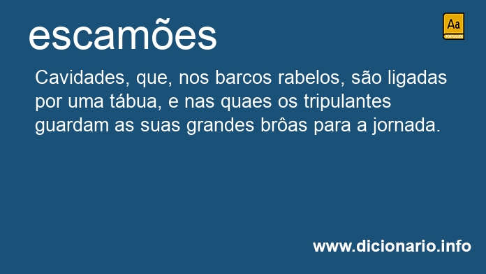 Significado de Escamões