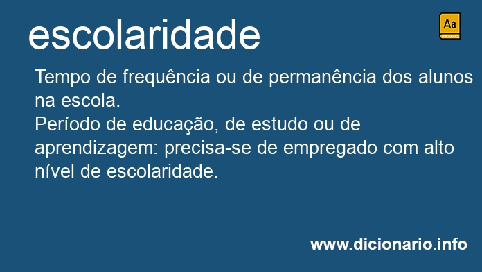 Significado de Escolaridade