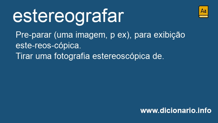 Significado de Estereografar