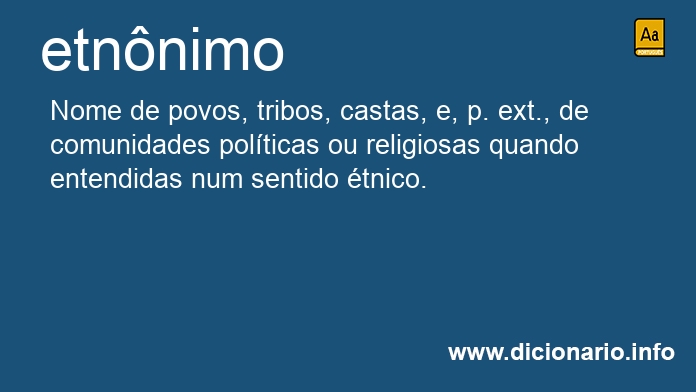 Significado de Etnônimos