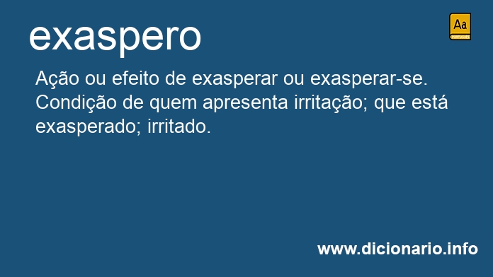 Significado de Exasperos