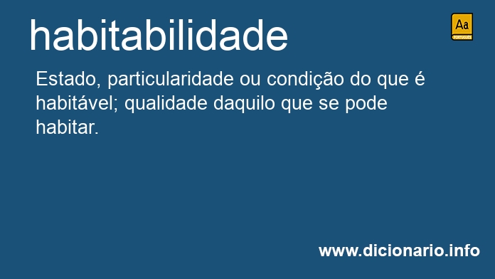 Significado de Habitabilidades