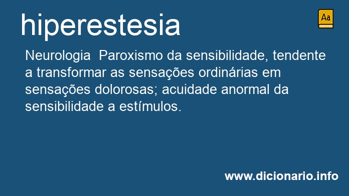 Significado de Hiperestesia