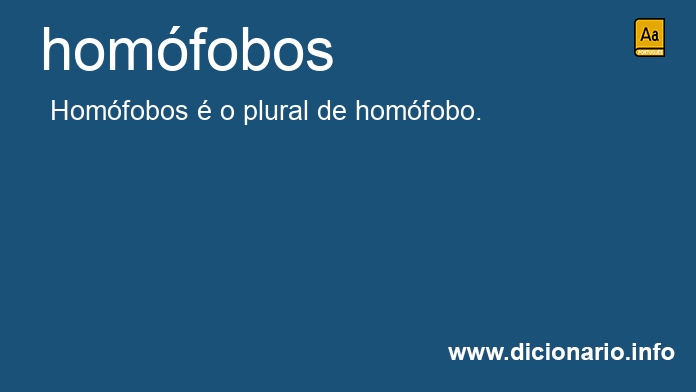 Significado de Homófobos