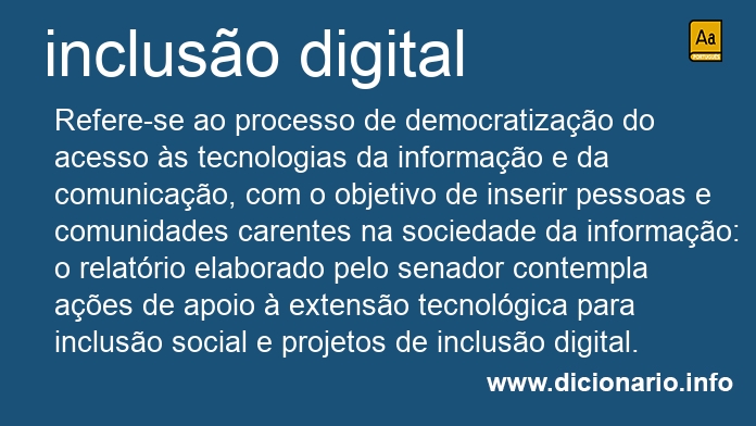 Significado de Inclusão digital