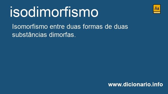 Significado de Isodimorfismo