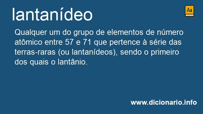 Significado de Lantanídeos