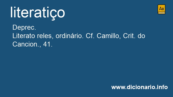 Significado de Literatiço
