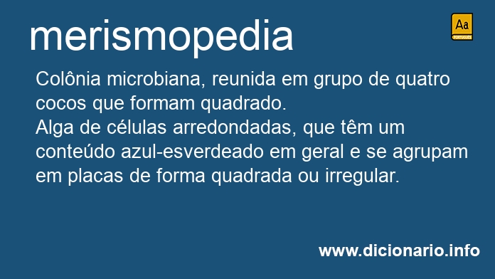 Significado de Merismopedia