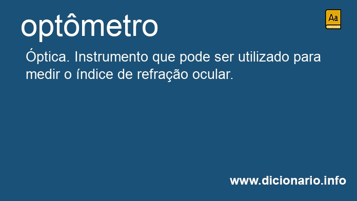 Significado de Optômetro