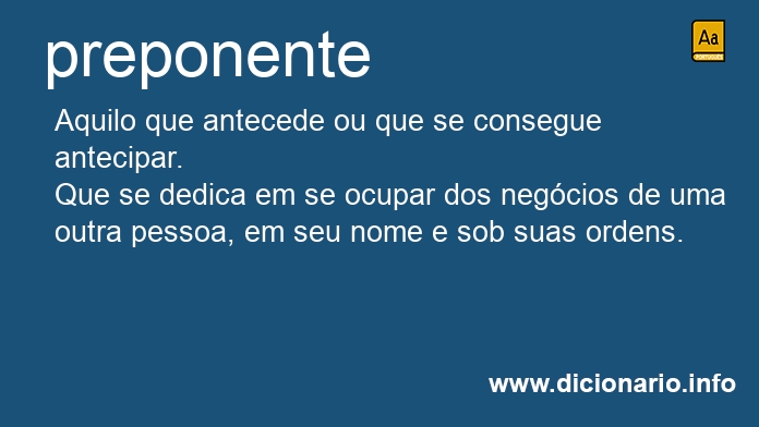 Significado de Preponente