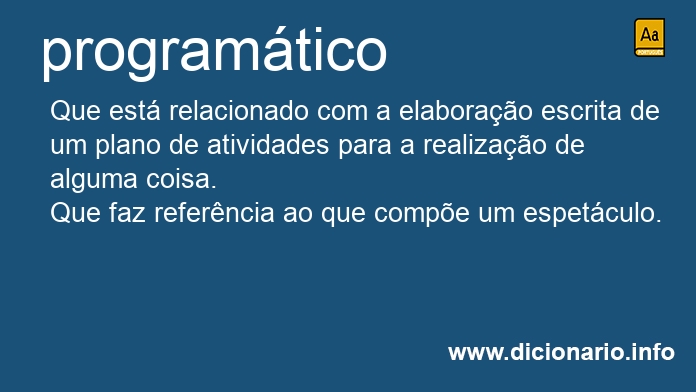 Significado de Programático