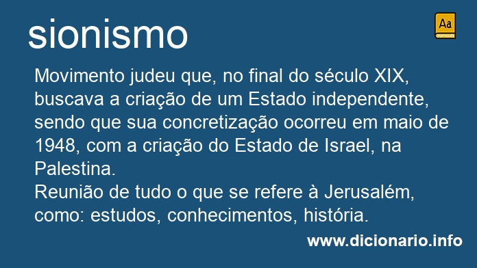 Significado de Sionismo