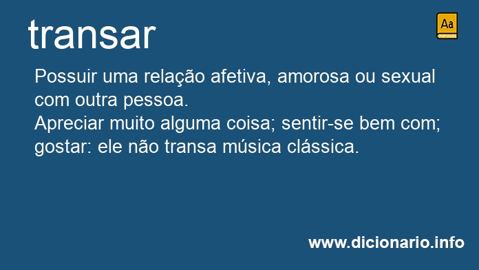 Significado de Transar