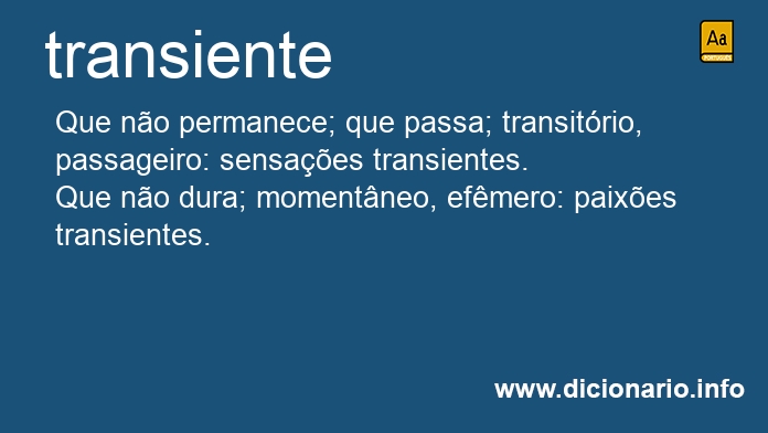 Significado de Transiente