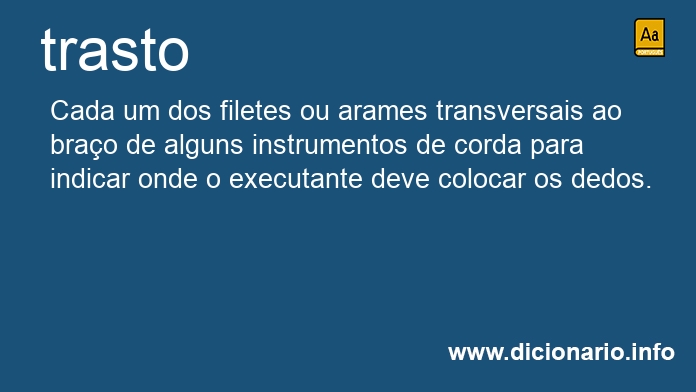 Significado de Trastos