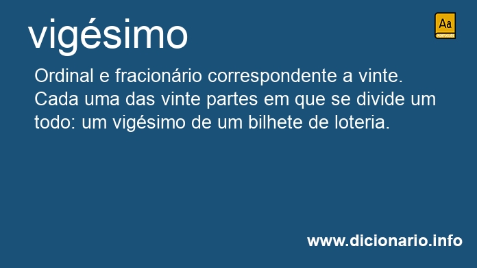 Significado de Vigésima